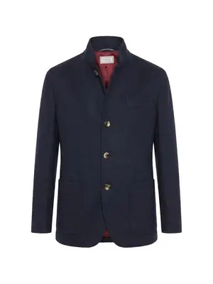 Brunello Cucinelli Cashmere Jacket With Stand Collar