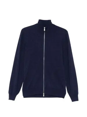 Brunello Cucinelli Cashmere Zip Cardigan - Blue