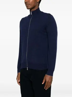 Brunello Cucinelli Cashmere Zip Cardigan - Blue