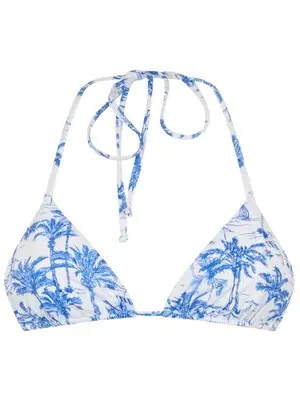 MC2 SAINT BARTH Leah Triangle Bikini Top - Blue
