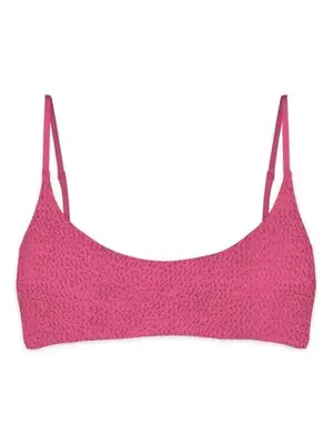 MC2 SAINT BARTH Judy Textured Bikini Top - Pink