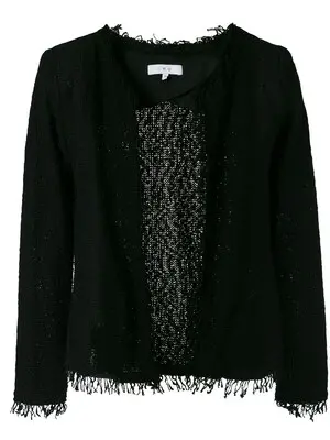 IRO PARIS Shavani Cotton Jacket With Fringed Trim - Black