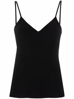 Norma Kamali Spaghetti Strap V-neck Slip Top