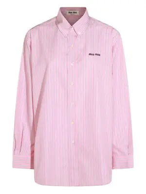 Miu Miu Striped Cotton Shirt