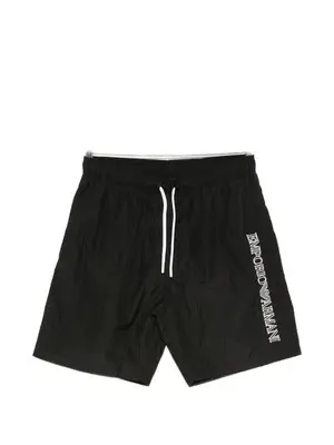 Emporio Armani Logo Swim Shorts - Black