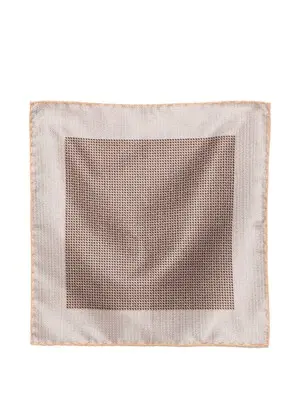 Brioni Pritned Silk Foulard - Brown