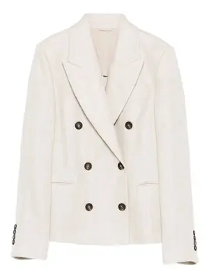 Brunello Cucinelli Double-breasted Linen Jacket