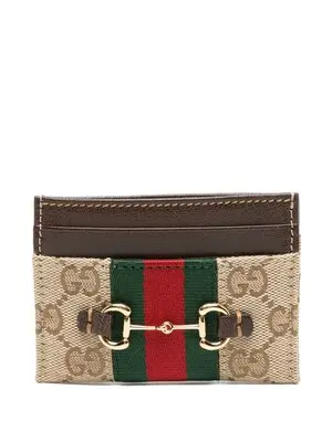 Gucci Horsebit Card Case - Beige