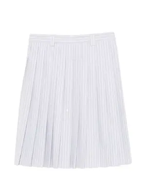Miu Miu Pleated Midi Skirt With Belt Loops