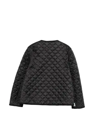 Max Mara Nylon Quilted Blouson Jacket With Gold Button Detail