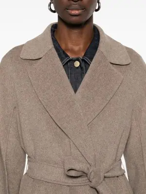 Max Mara Wool Long Coat - Grey