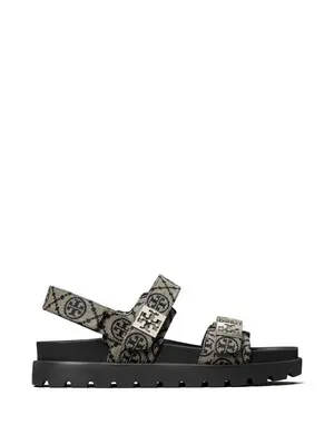 Tory Burch T Monogram Jacquard Sport Sandals - Blue