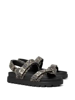 Tory Burch T Monogram Jacquard Sport Sandals - Blue