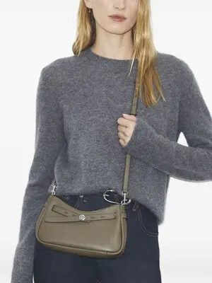 Tory Burch Romy Leather Crossbody Bag - Grey
