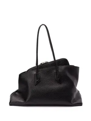 Attico La Passeggiata Medium Leather Handbag - Black