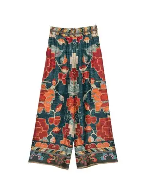 PIERRE-LOUIS MASCIA Printed Silk Trousers - Red