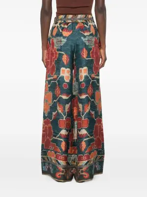 PIERRE-LOUIS MASCIA Printed Silk Trousers - Red