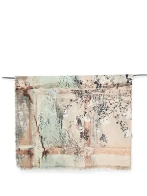 PIERRE-LOUIS MASCIA Printed Silk Scarf - Beige