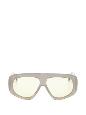Attico Tone Geometric Frame Sunglasses - Silver