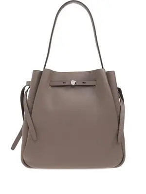 Tory Burch Romy Large Leather Bucket Bag - Grey
