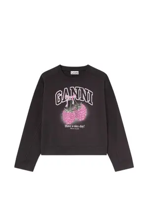 GANNI Graphic Cotton Sweatshirt