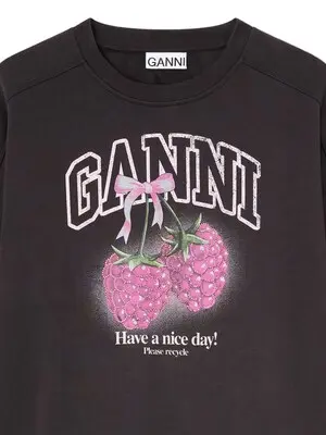 GANNI Graphic Cotton Sweatshirt