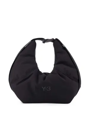Y3 Logo Nylon Hobo Bag