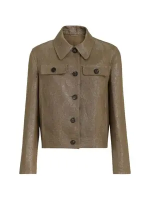 Brunello Cucinelli Cropped Linen Jacket