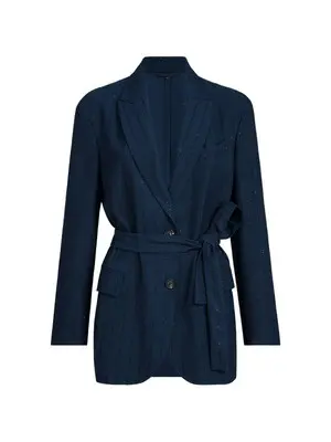 Brunello Cucinelli Belted Single-breasted Jacket