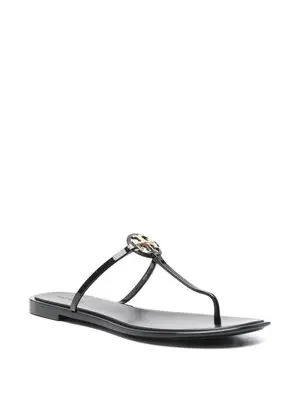 Tory Burch Mini Miller Thong Sandals - Black
