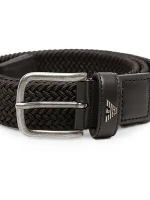 Emporio Armani Woven Leather Belt