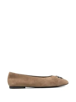 Tory Burch Charlie Leather Ballerinas