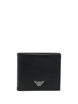 Emporio Armani Logo Bifold Wallet - Black
