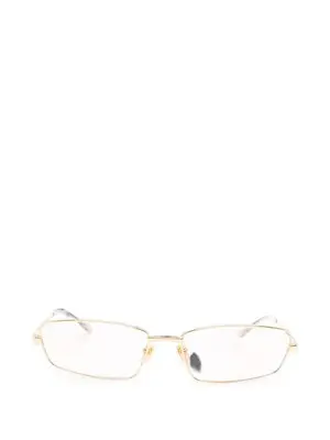 Gucci Tone Rectangle Frame Sunglasses - Gold