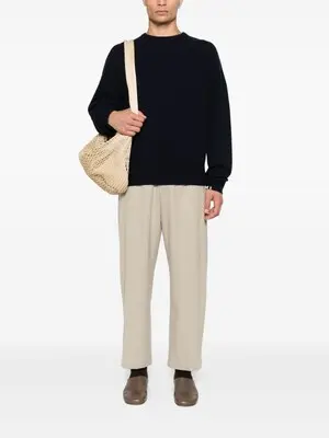 Extreme Cashmere Ribbed Crewneck Cashmere Sweater