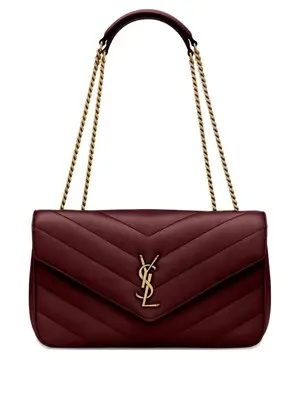 Saint Laurent Loulou Medium Leather Shoulder Bag - Red