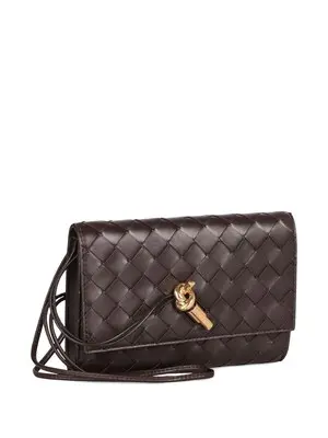 Bottega Veneta Andiamo Leather Clutch With Knotted Detail - Brown