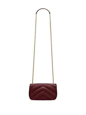 Saint Laurent Loulou Mini Leather Crossbody Bag - Red