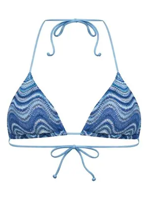 MC2 SAINT BARTH Leah Bikini Top - Blue