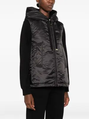 Max Mara Sleeveless Quilted Vest - Black