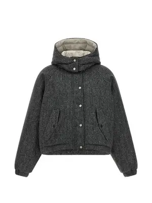 Brunello Cucinelli Wool Down Jacket - Grey