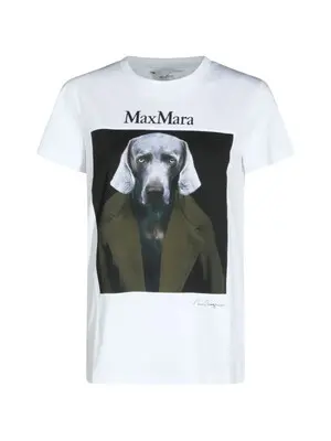 Max Mara Printed Cotton T-shirt - White