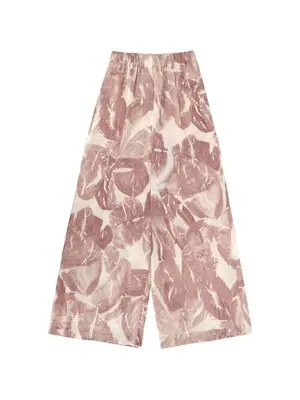 ALYSI Silk Wide-leg Trousers
