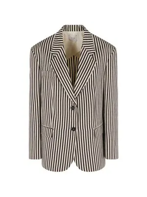 ALYSI Striped Single-breasted Blazer