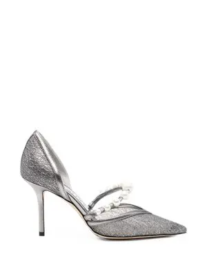 JIMMY CHOO Aurelie Glittered Pumps