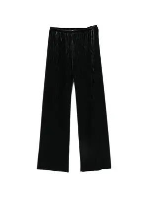FORTE_FORTE Pleated Wide-leg Trousers - Black