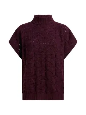 Etro Wool Blend Knit Turtleneck Top