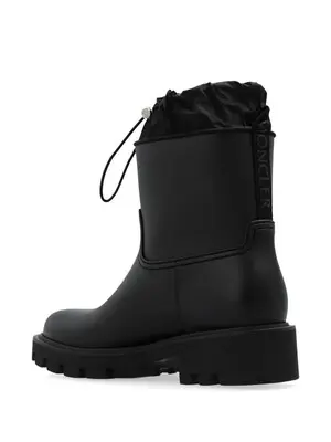 Moncler Kickstream Ankle Boots With Drawstring Fastening And Lug Sole - Black