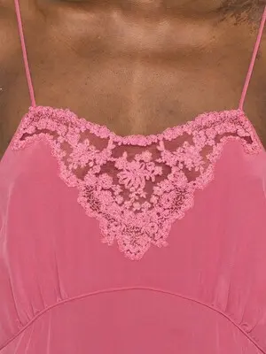 Chloé Silk Maxi Dress With Lace Detail