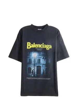 Balenciaga Printed T-shirt - Black